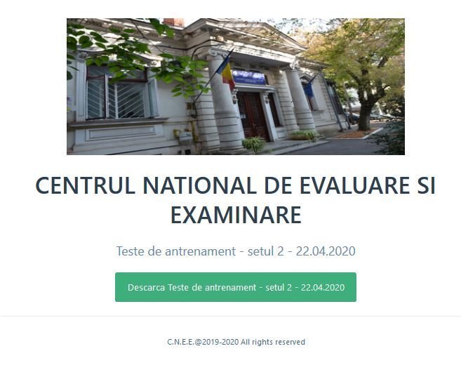 Teste antrenament clasa a VIII a – setul 2 – Şcoala Gimnazială ''Petre ...